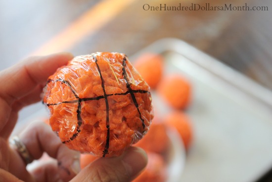 Basketball Rice Krispie Treats - One Hundred Dollars a Month