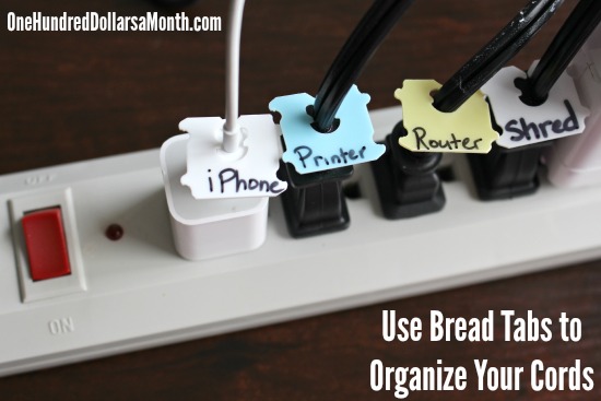 Easy Organization Tip - Label Your Cords - One Hundred Dollars a Month