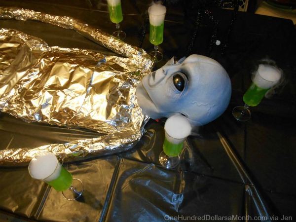 Jen's Alien Autopsy Halloween Dinner - One Hundred Dollars a Month